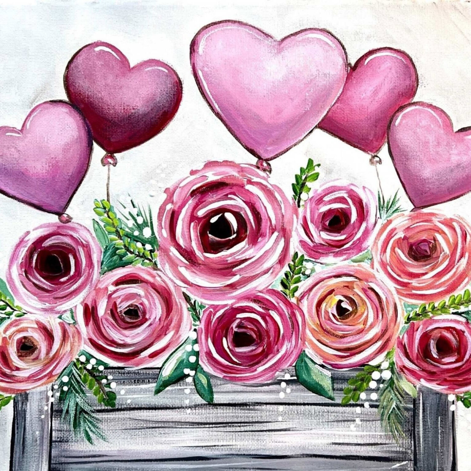 Love Is In The Air Painting - Beginner - Tri Arts Project